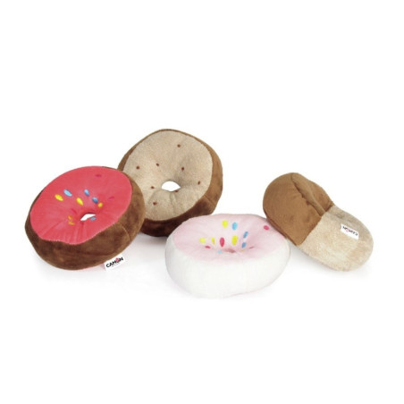 Camon Donuts spurgos formos minkštas žaislas šunims - Zoobaze.lt