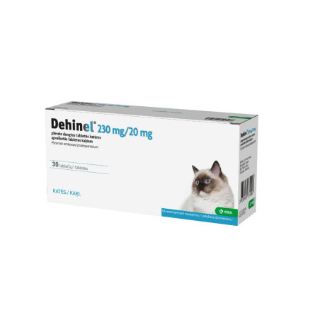 Dehinel 230 mg/20 mg tabletės nuo kirminų katėms - Zoobaze.lt